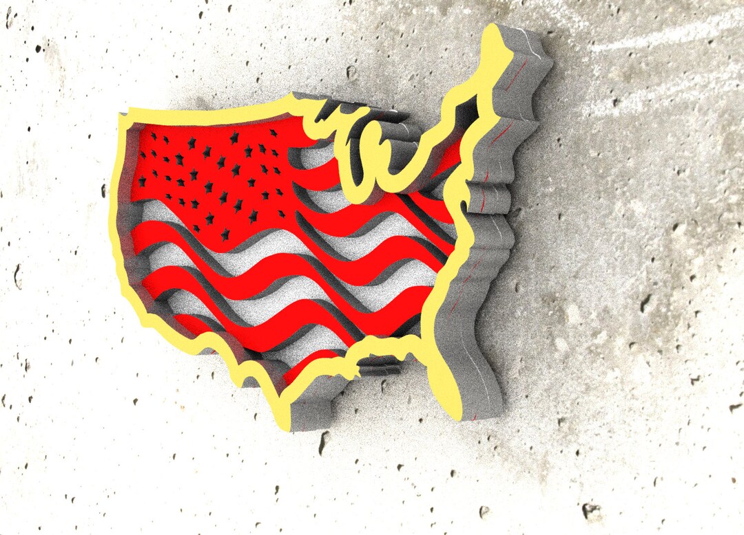 Multilayer American Flag Digital File for Laser and CNC - Etsy