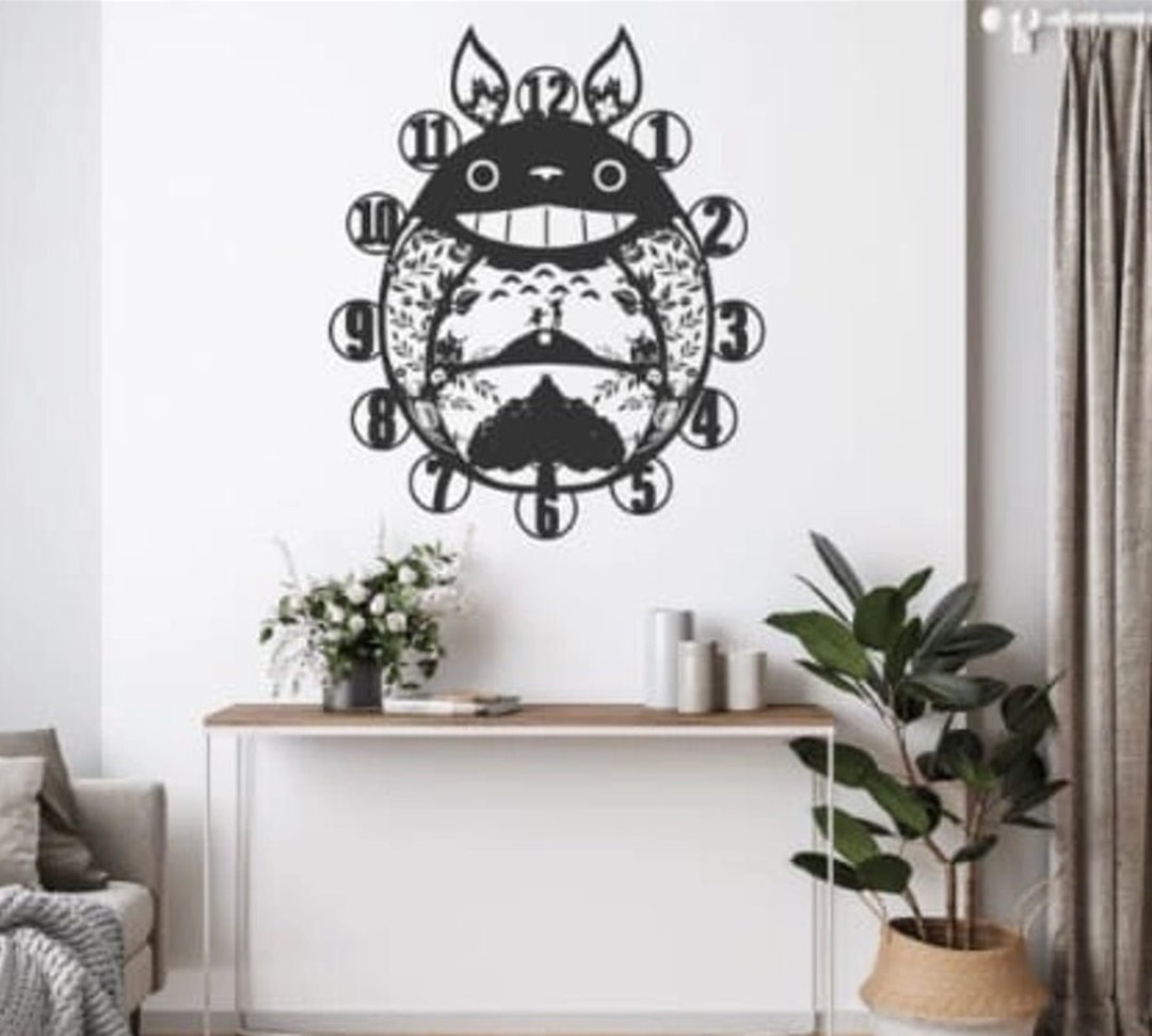 Totoro Clock Wall Clock Digital File for Laser and CNC - Etsy