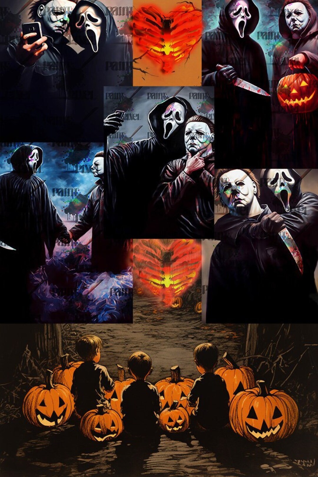 Michael Myers and Ghostface Art, Halloween Horror Movie, Halloween ...