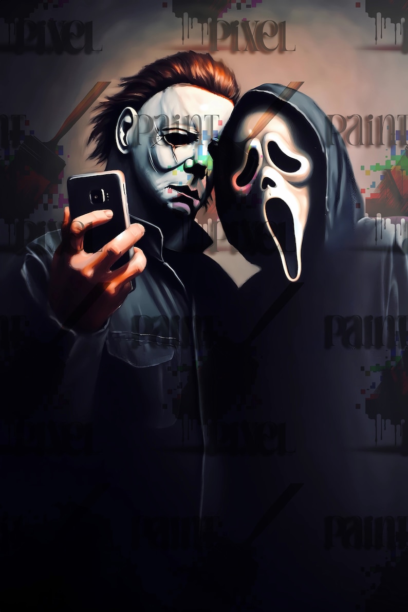 Michael Myers and Ghostface Art, Halloween Horror Movie, Halloween ...