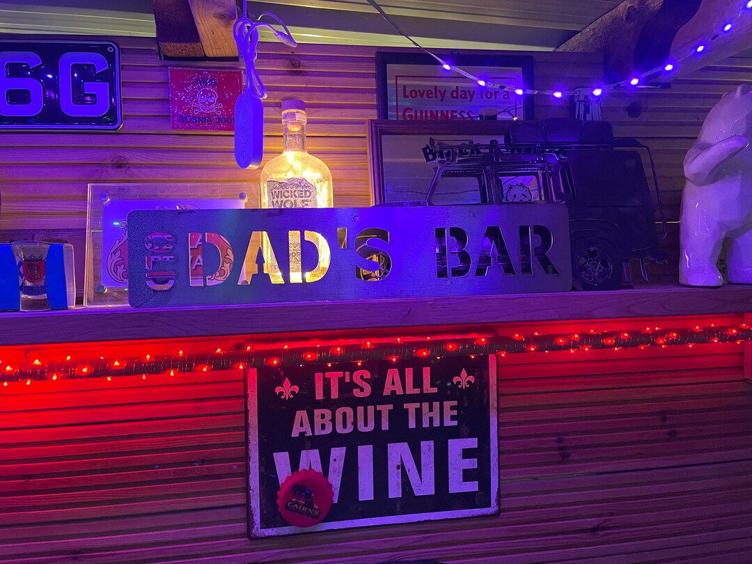 Dads Bar Number Plate Sign - Etsy