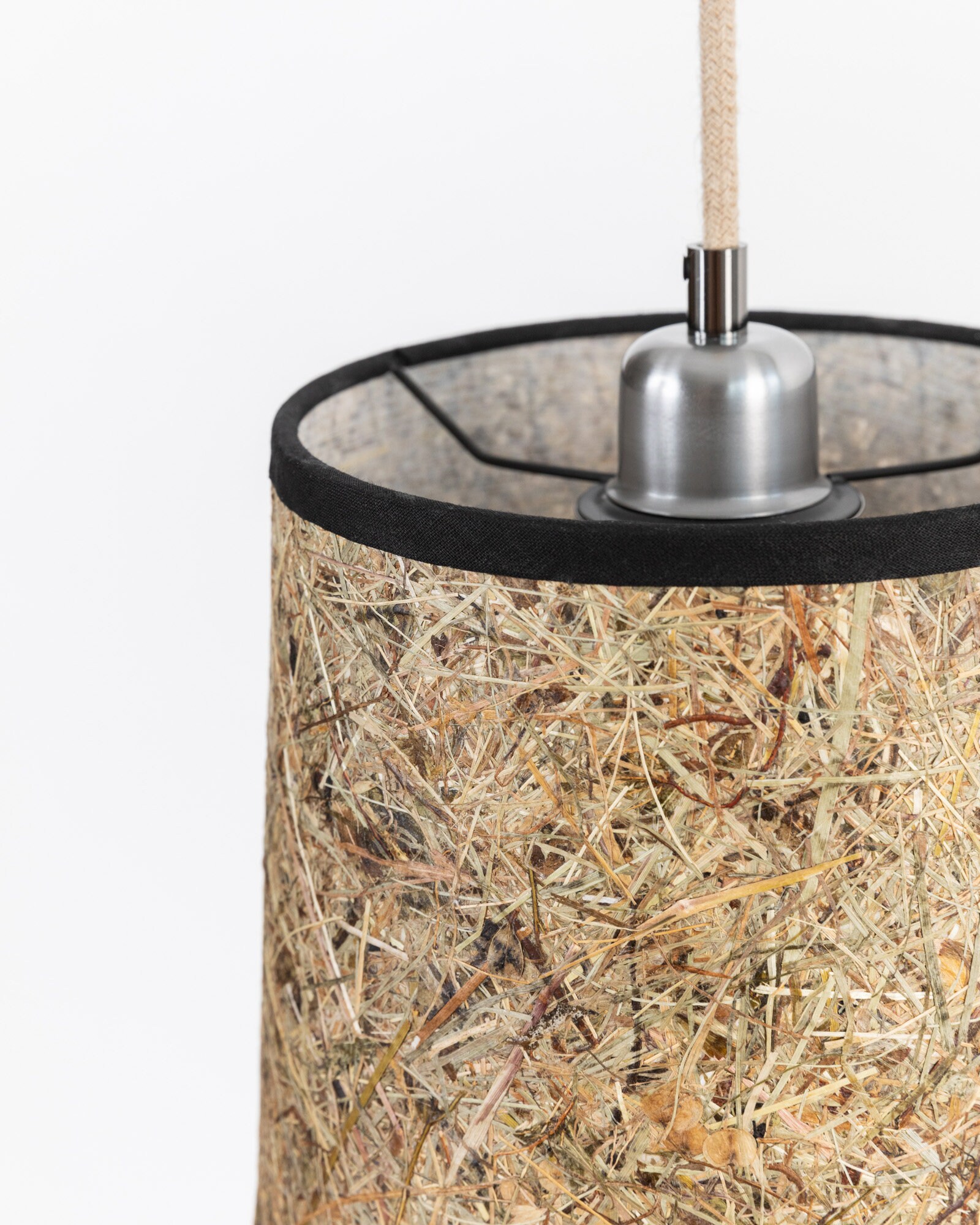 Conical Hanging Lamp Made of Pure Hay Natural Lampshade - Etsy