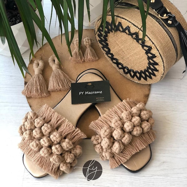 Boho Slippers - Etsy