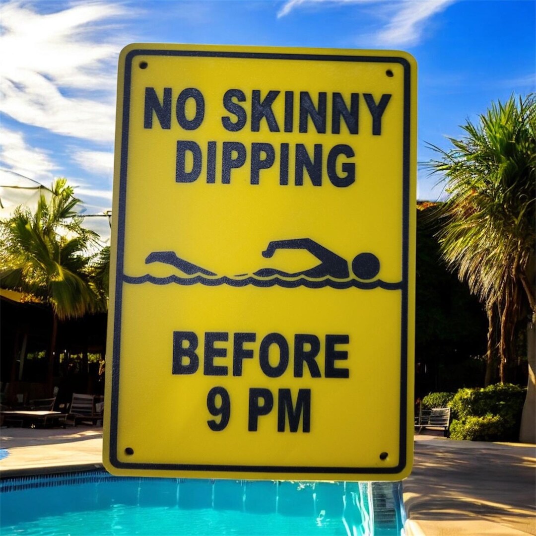 Buy No Skinny Dipping Funny Pool and Hot Tub Sign Yard Decoration Pool ...