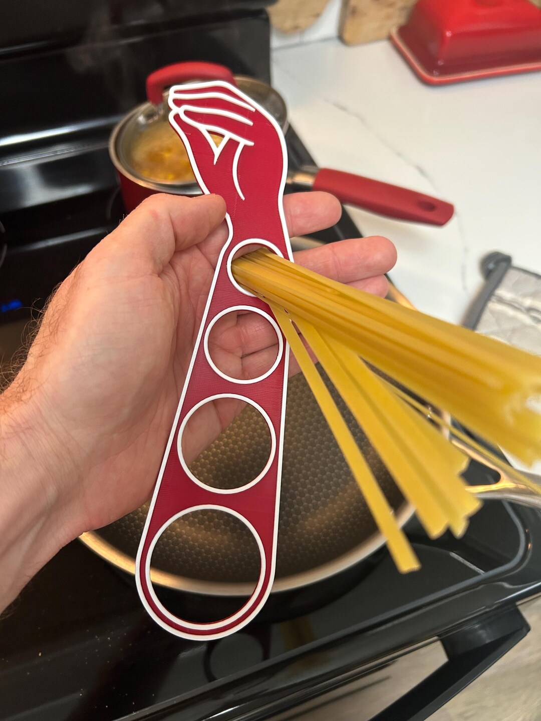 Pasta Measuring Guide - Gag Kitchen Utensil - Classic Italian Hand ...