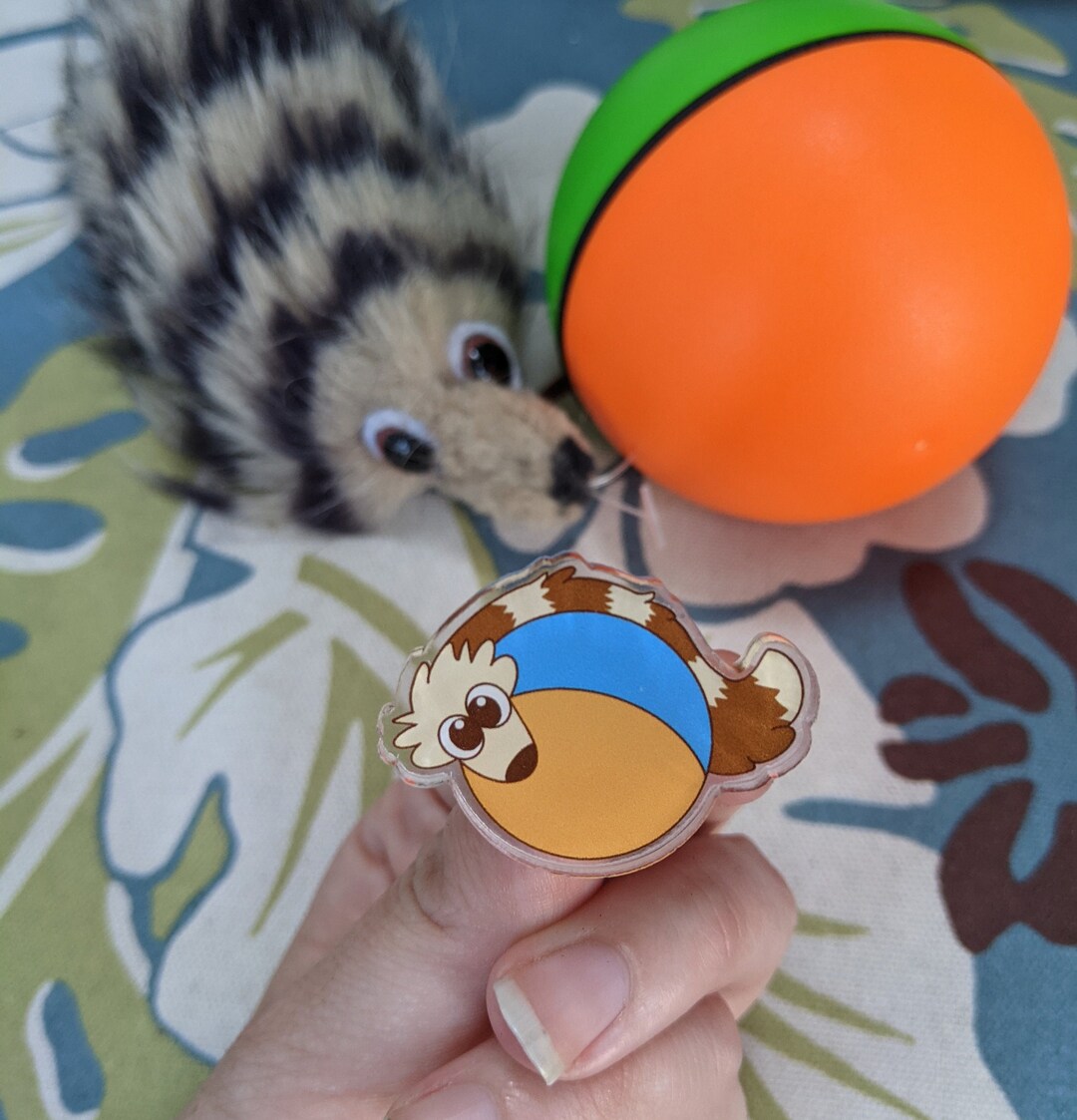 Weasel Ball | Acrylic Pin - Etsy