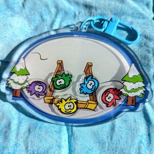 Club Penguin Puffle Round-up Shaker Keychain - Etsy