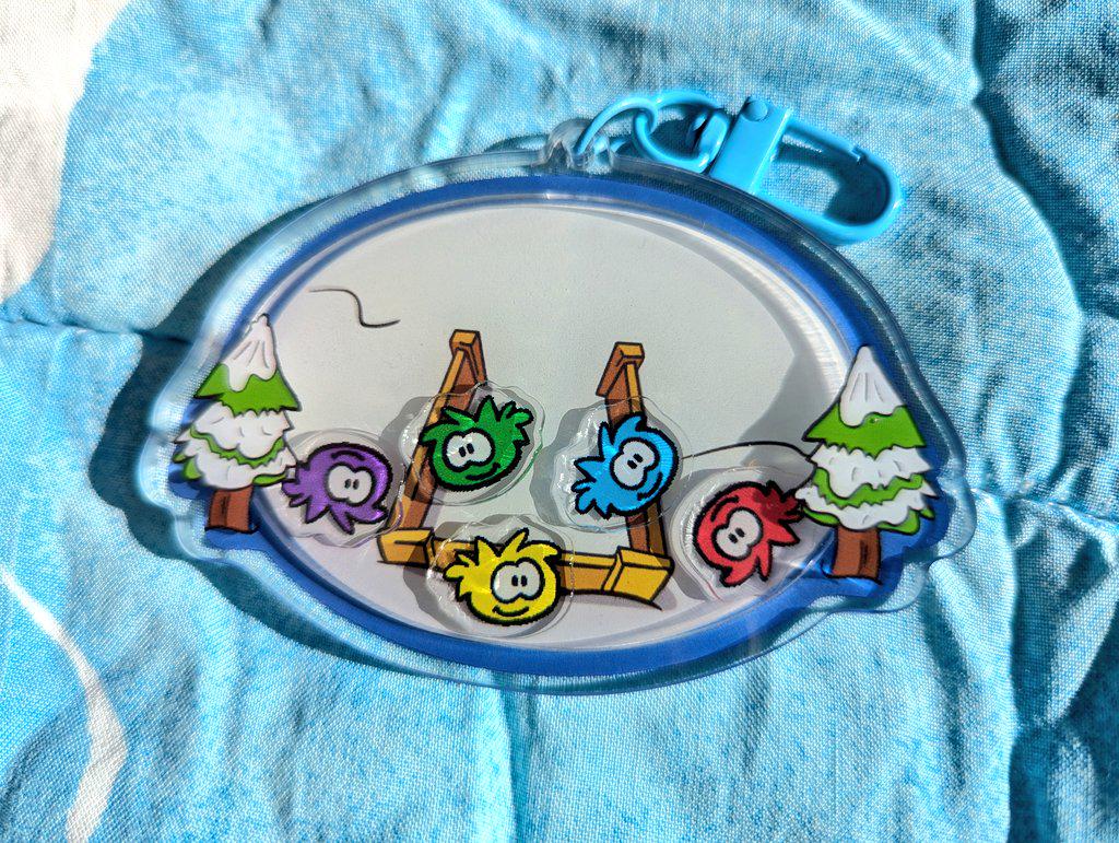 Club Penguin Puffle Round-up Shaker Keychain - Etsy