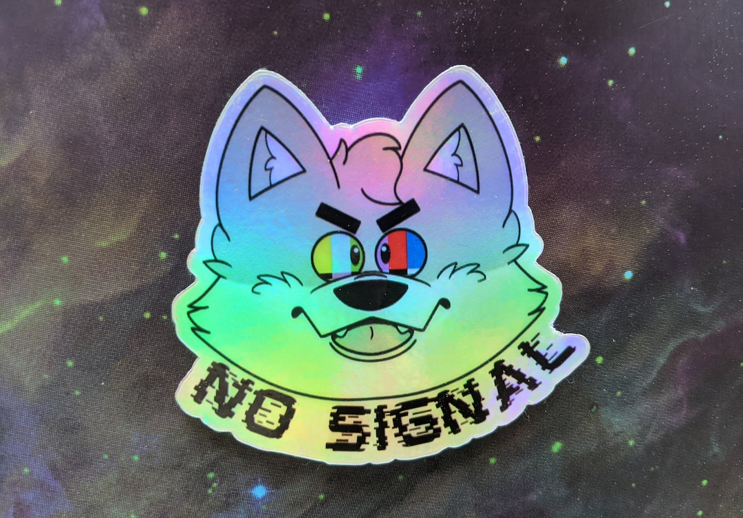 No Signal | Holographic Sticker - Etsy