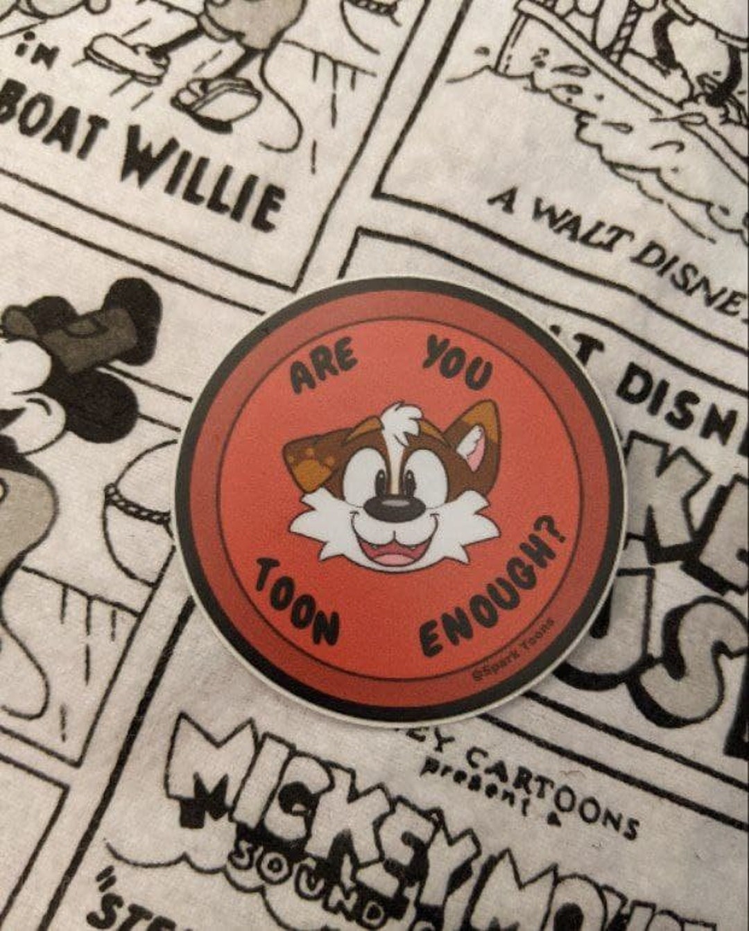 Are You Toon Enough? Sparky Sticker - Etsy