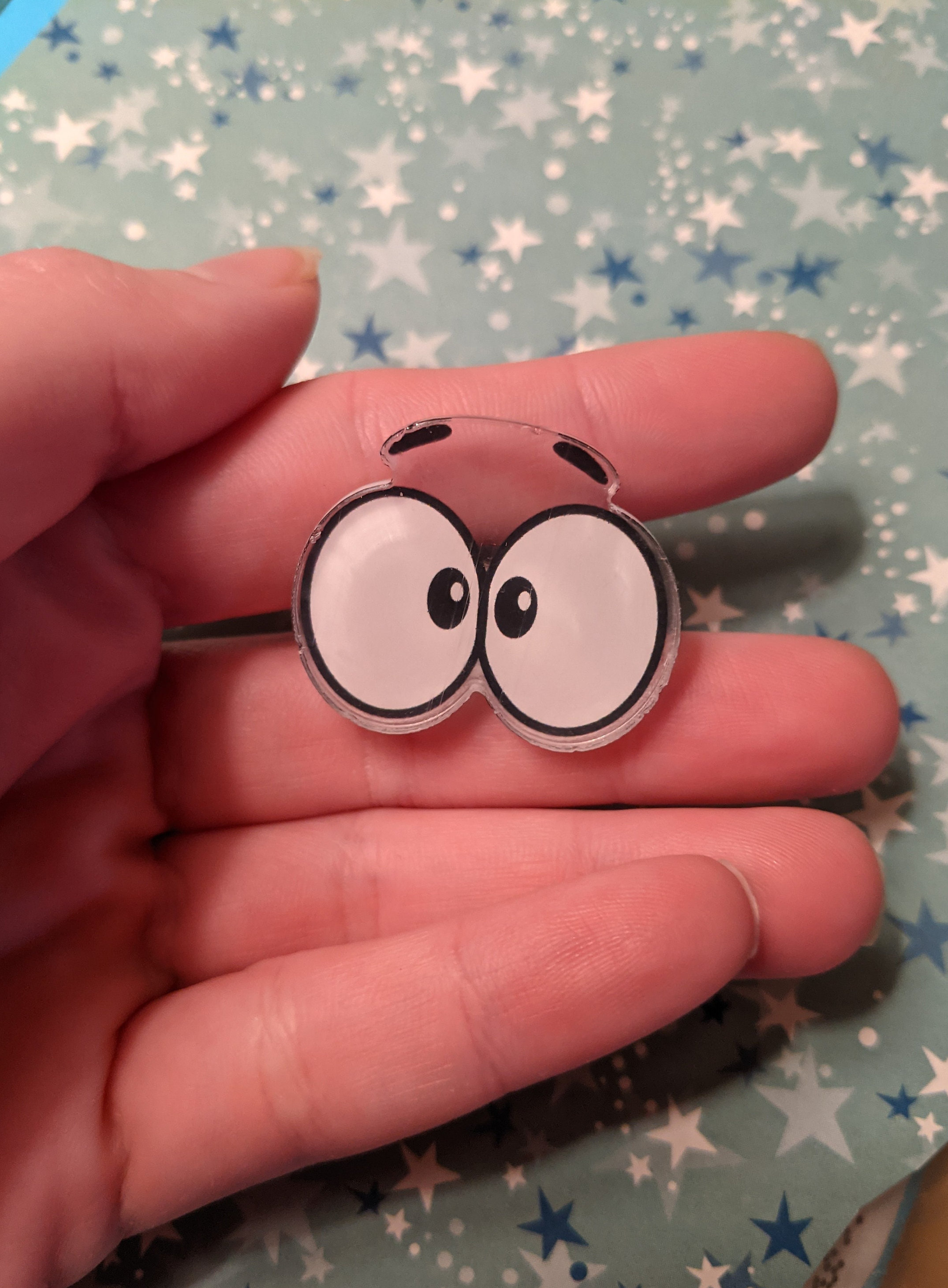 Toon Eyes Acrylic Pin - Etsy