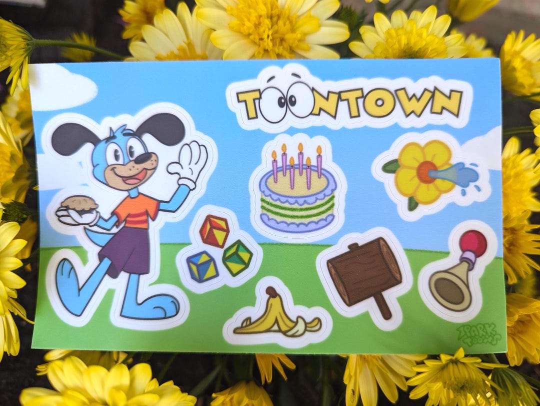 Toontown Sticker Sheet - Etsy