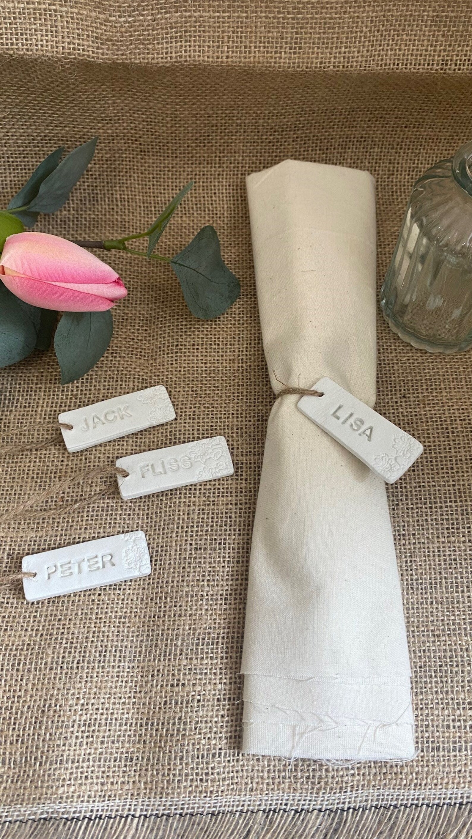 Personalised Keepsake Clay Place Names Wedding Favour Name - Etsy