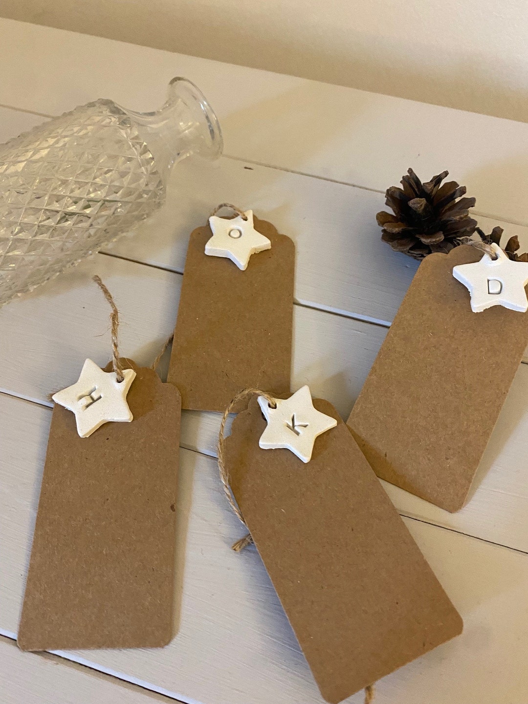 Initial Gift Tags - Anniversary Gift - Initial Gift Tags - Name Tag ...