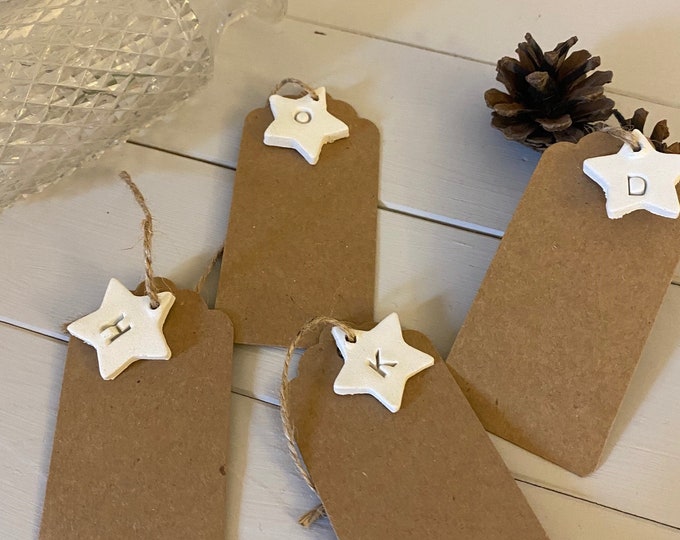 Initial Gift Tags - Anniversary Gift - Initial Gift Tags - Name Tag ...