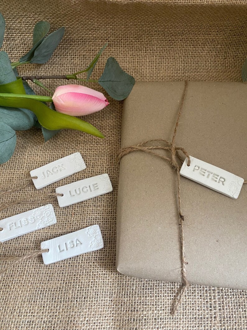 Personalised Keepsake Clay Place Names Wedding Favour Name - Etsy