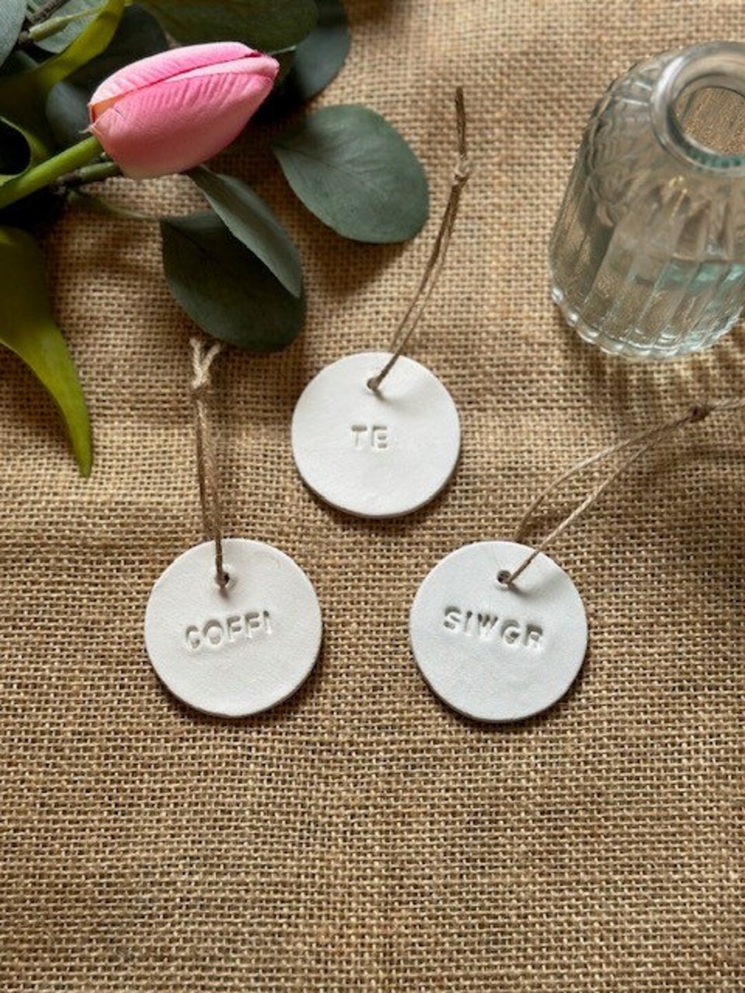 Welsh Te and Coffi Tags | Tea and Coffee Tags | Clay Tags | Jar Labels ...