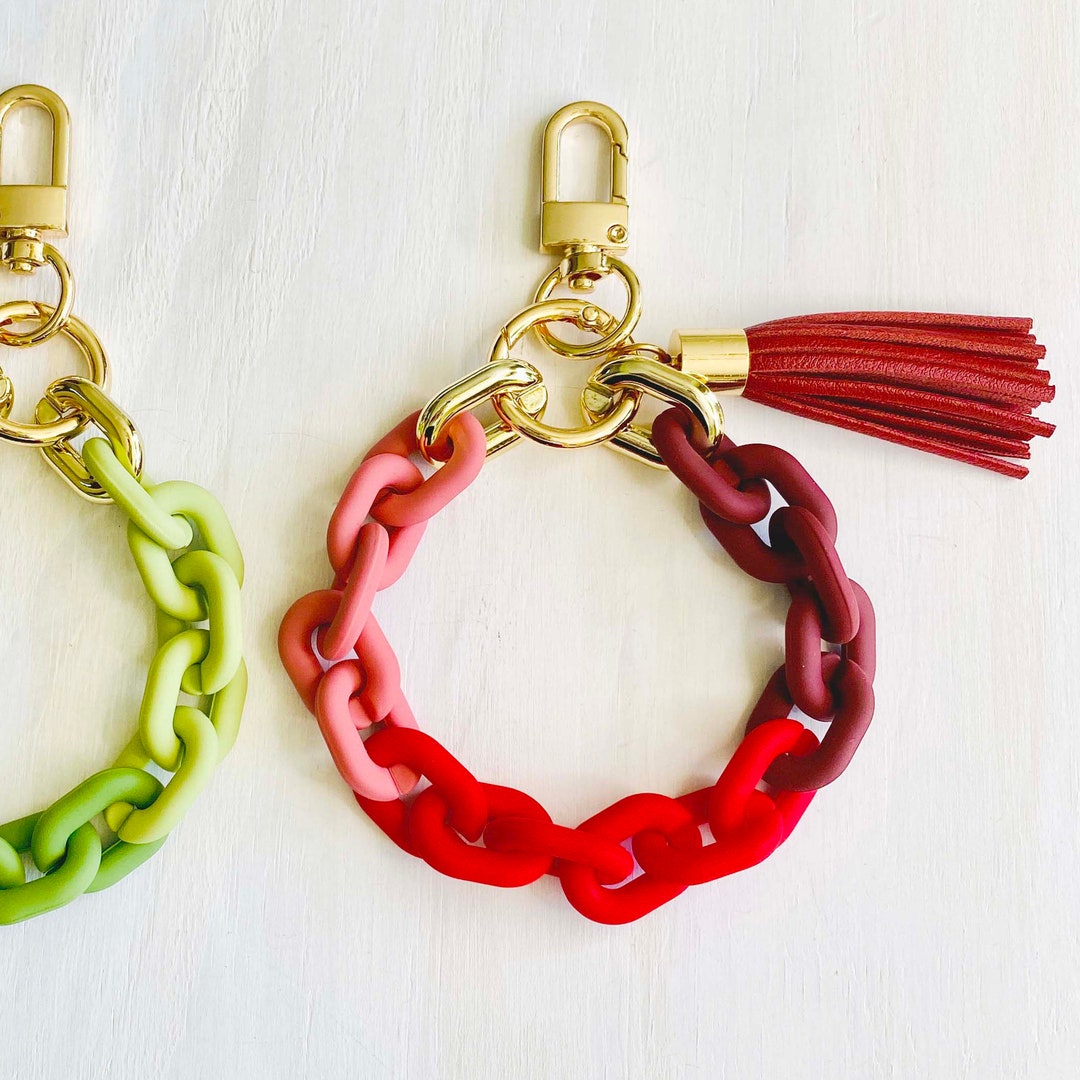 Chunky Chain Link Wristlet Keychain, Bracelet Keychain - Etsy