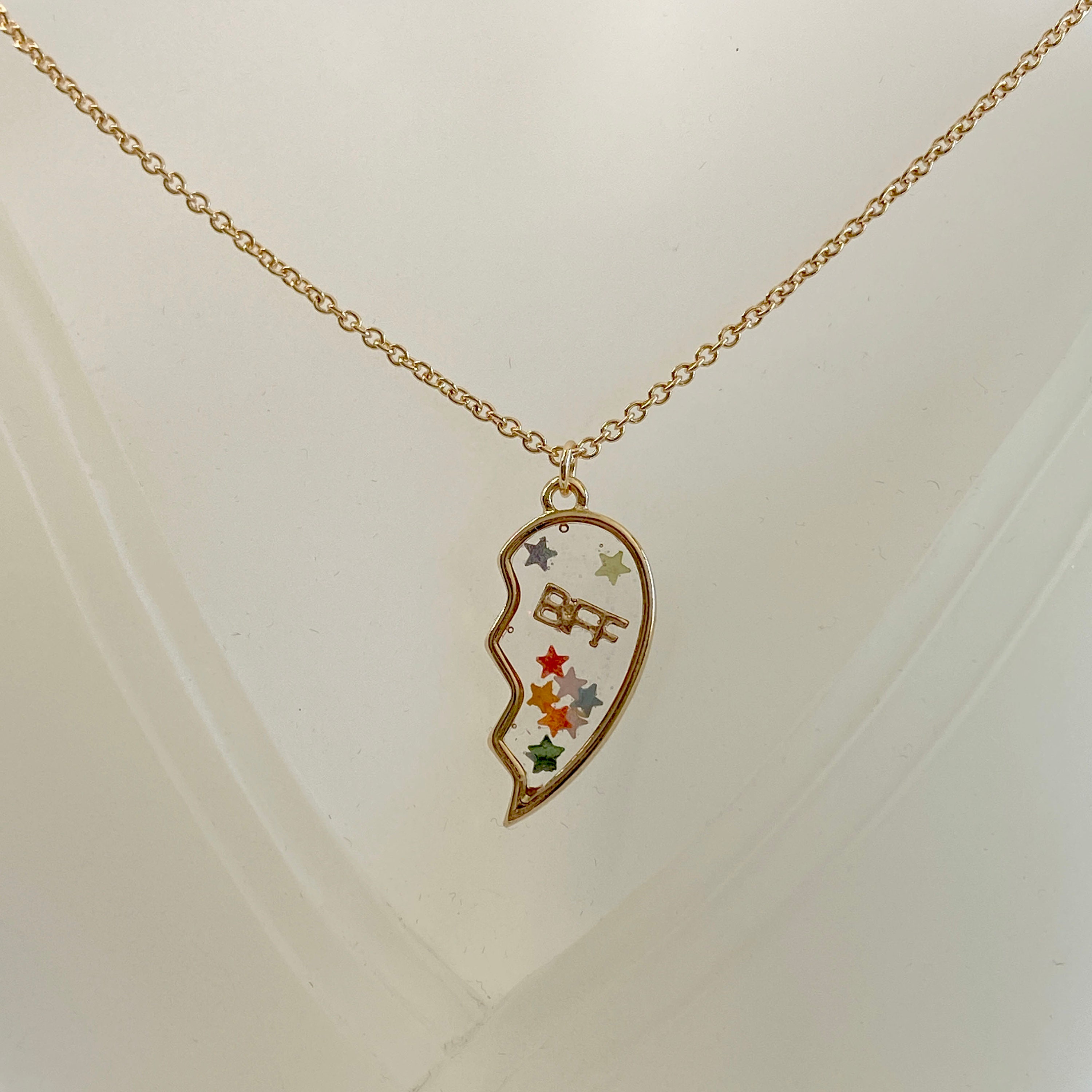 Best Friends Necklace for Two Split Heart Best Friend - Etsy