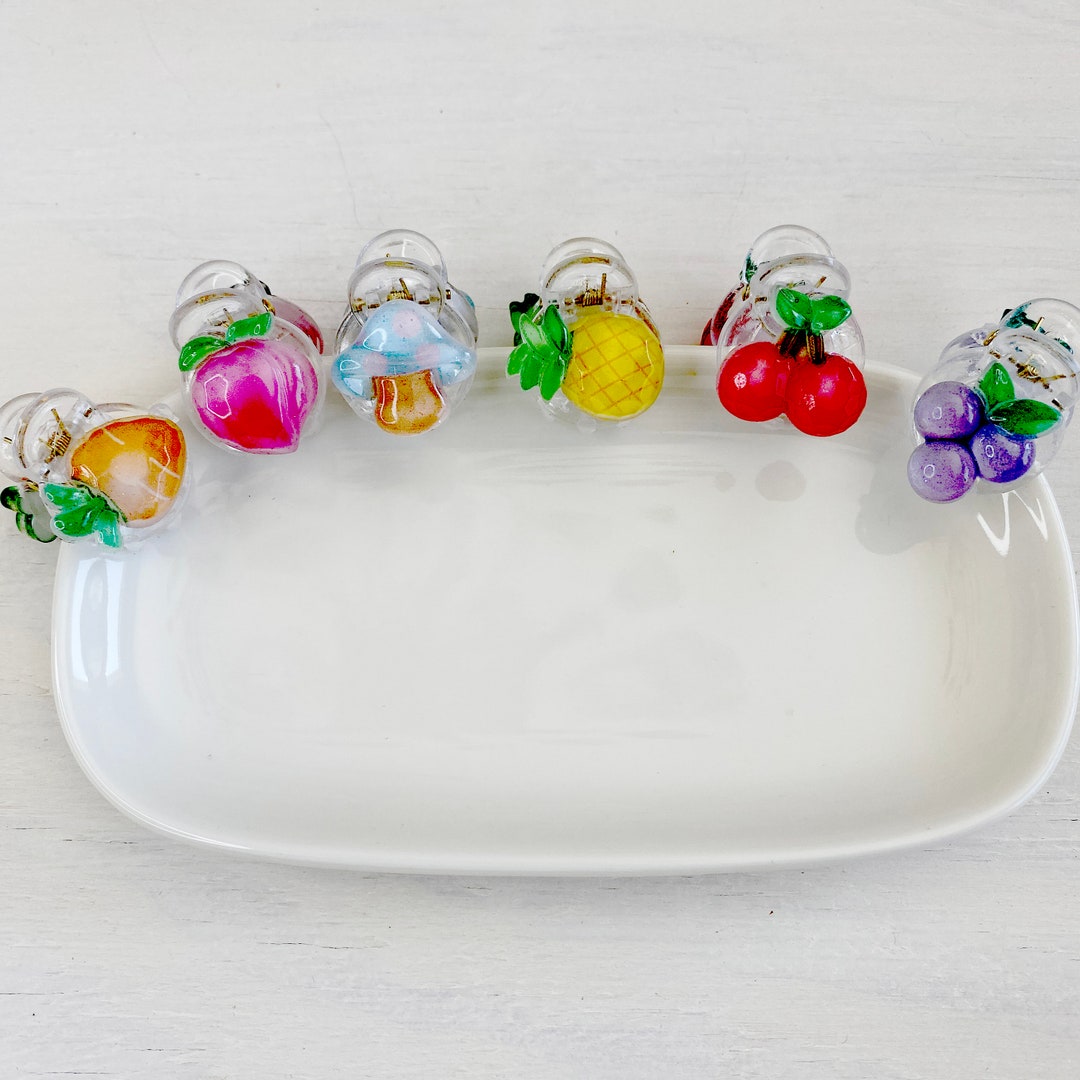 Six Kind Cute Fruit Mini Hair Claws, Kid's Mini Hair Claws - Etsy