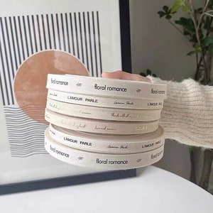 100 Yards Custom Print Cotton Ribbon: High-quality Personalized ...