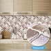 10 PCS Beige Tone Mosaik Tile Stickers, 3D Crystal Peel & Stick Tiles ...