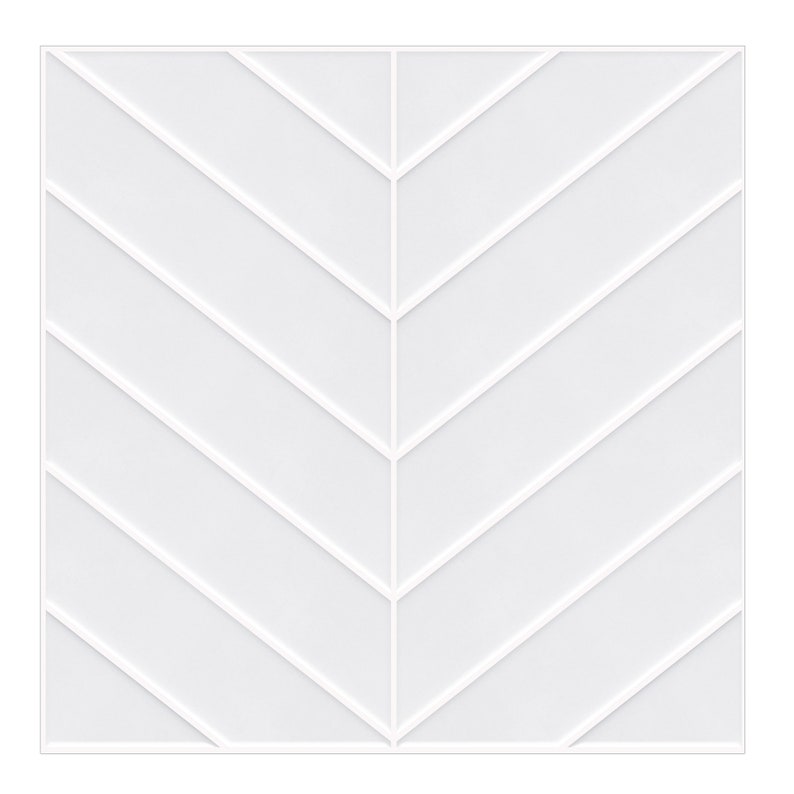 10 PCS White V-shaped Tile Stickers, 3D Crystal Peel & Stick Tiles ...