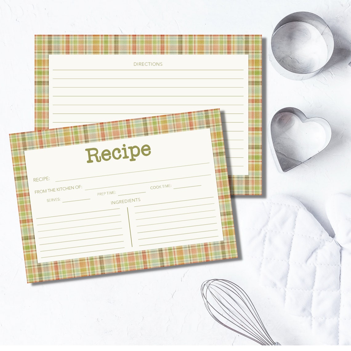 Printable Recipe Template I Printable Recipe Card I Recipe | Etsy