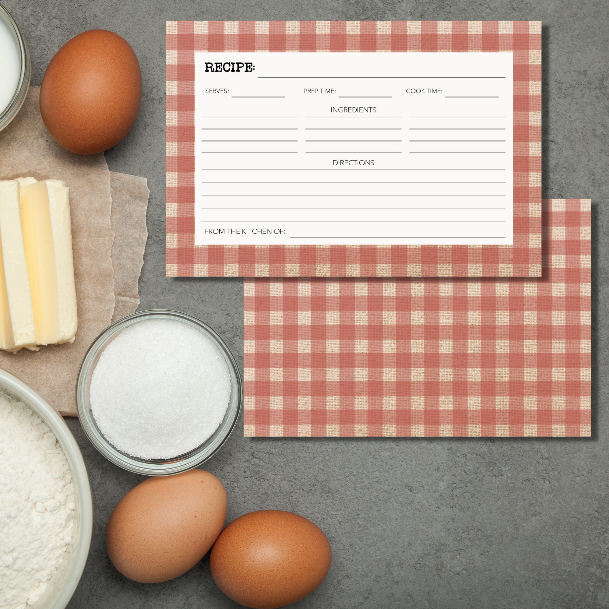 Tarjeta de receta imprimible I Plantilla de receta PDF I - Etsy España