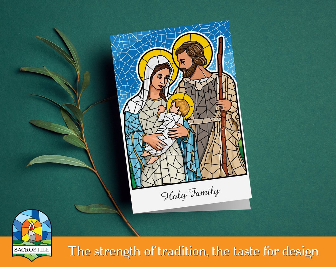 Holy Family Greeting Card, Printable Saint Card, Catholic Printable ...