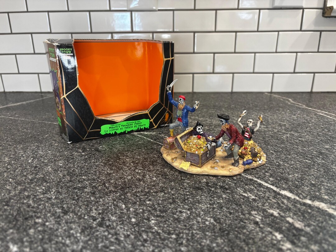 Lemax Spooky Town Pirate Treasure Chest: Halloween Village Accessory - Etsy