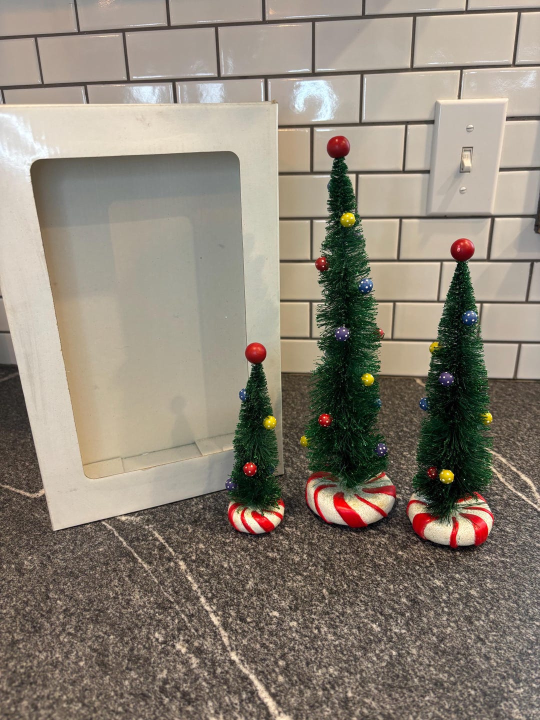 Dept 56: Peppermint Trees (set of 3), North Pole Series, Department 56 ...