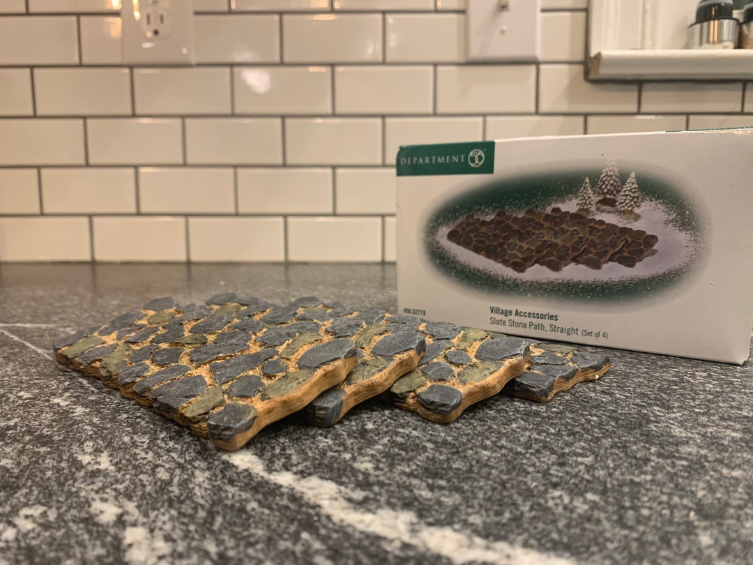 Dept 56: Slate Stone Path, Set of 4, the Original Snow Village, Retired ...
