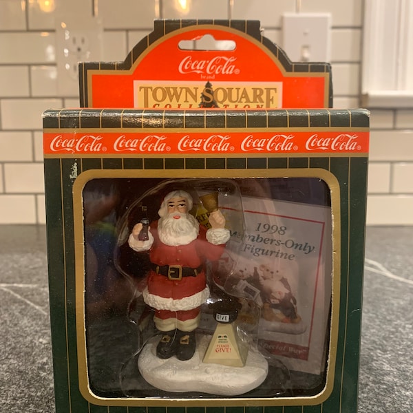 Coca Cola Santa Figurines - Etsy