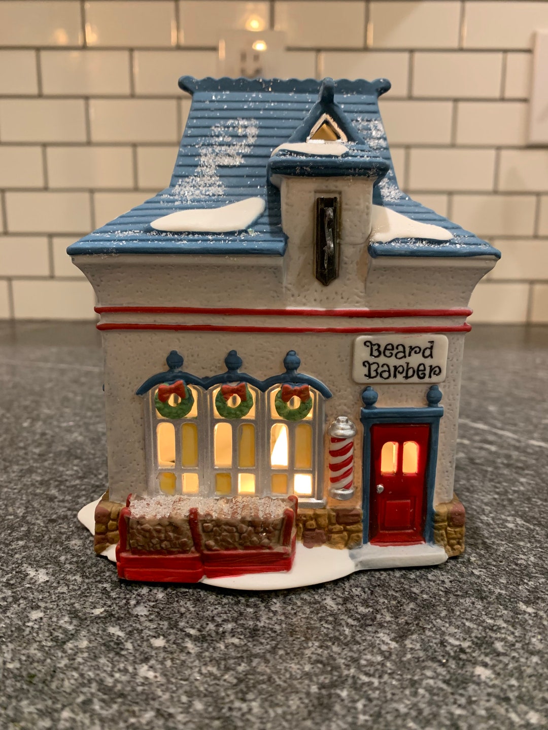 Dept 56 Beard Barber Shop: Retired North Pole Series, Lighted - Etsy