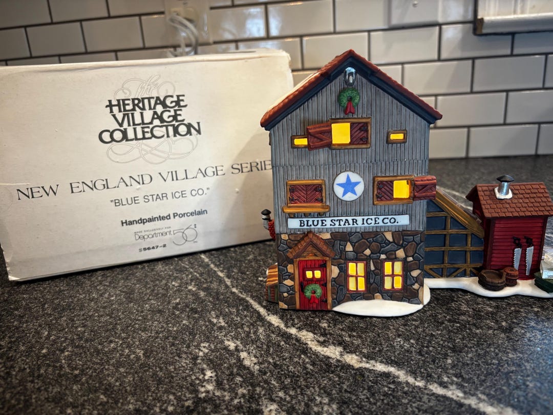 Vintage Department 56 Blue Star Ice Co. • New England Village Series - Etsy