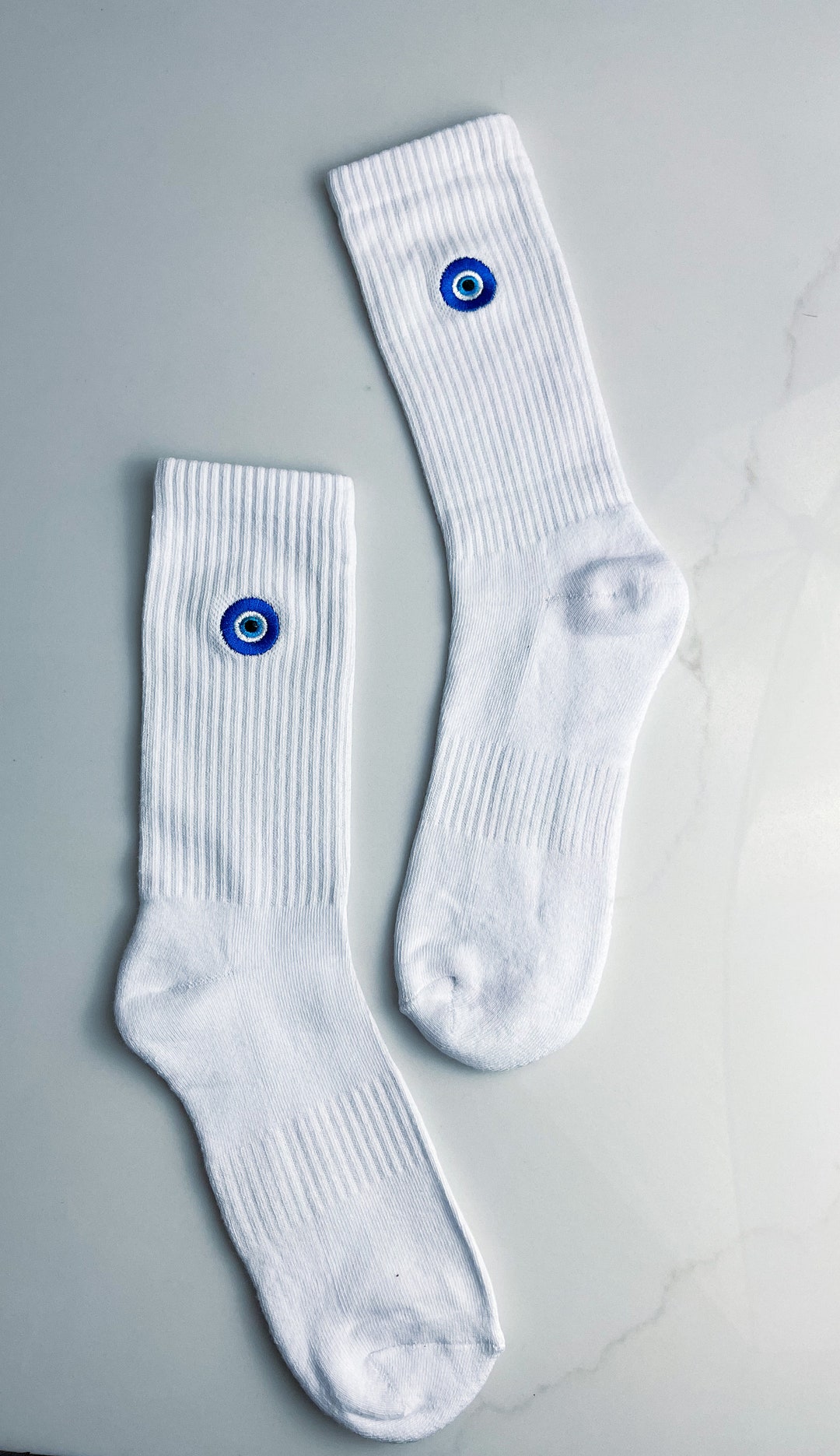 Evil Eye Crew Socks - Etsy