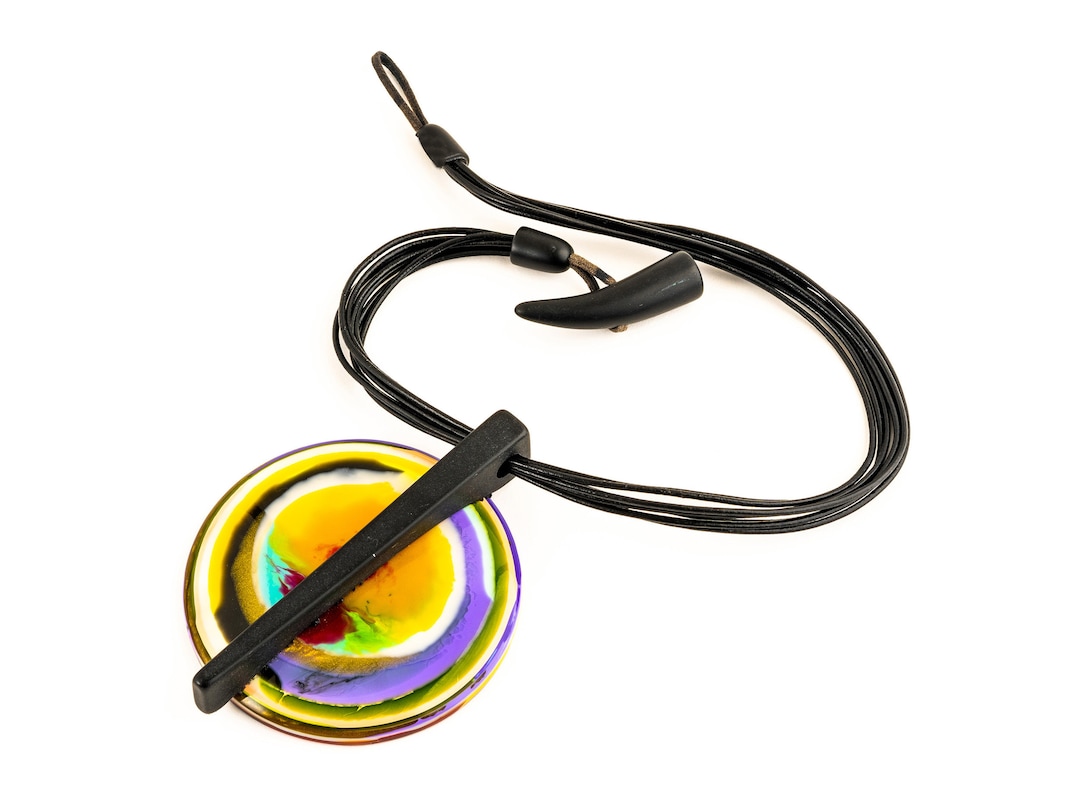 Sobral Necklace With Amulet,amulet NECKLACE BLACK Cord Sobral Synthetic ...
