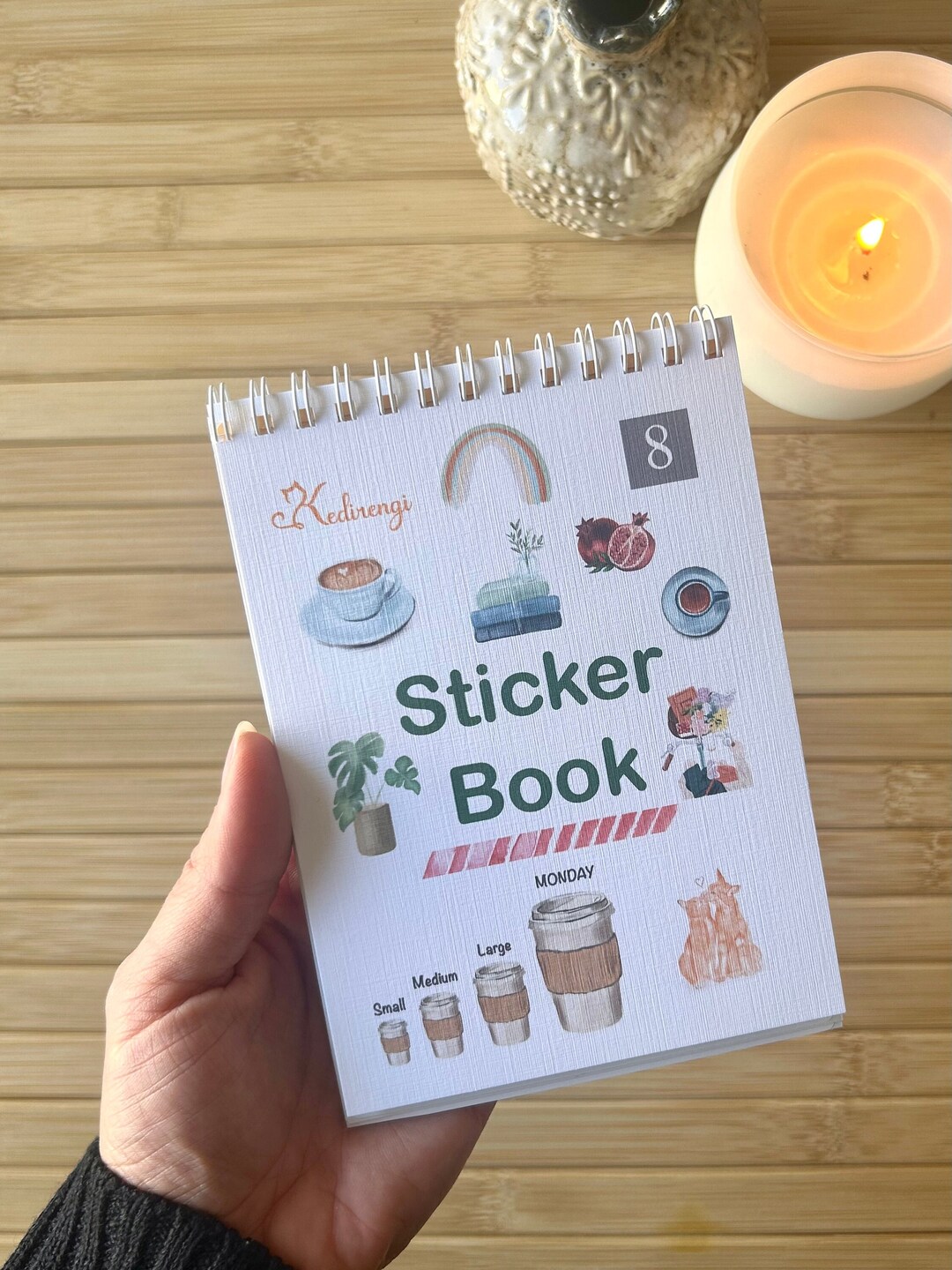 Sticker Book, Stickerbook for Planner, Stickers for Coffee Lover, Small ...