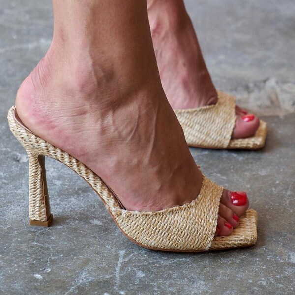 Straw Sandals - Etsy