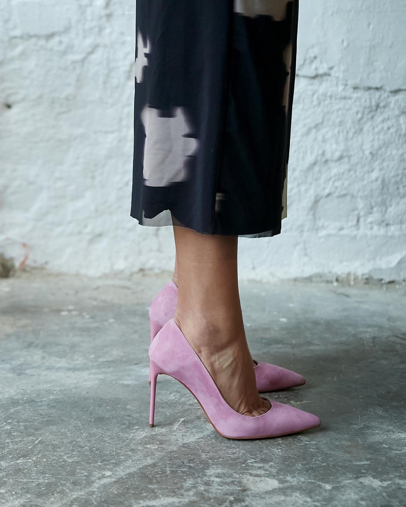 Pink Suede Ultra Slim Stiletto Heels,bridal Shoes,wedding Shoes,women ...