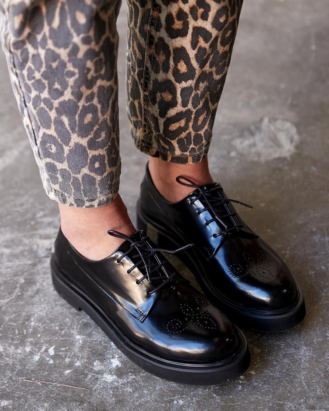 Black Patent Leather Loafer,patent Leather Shoes,women Casual Shoes ...