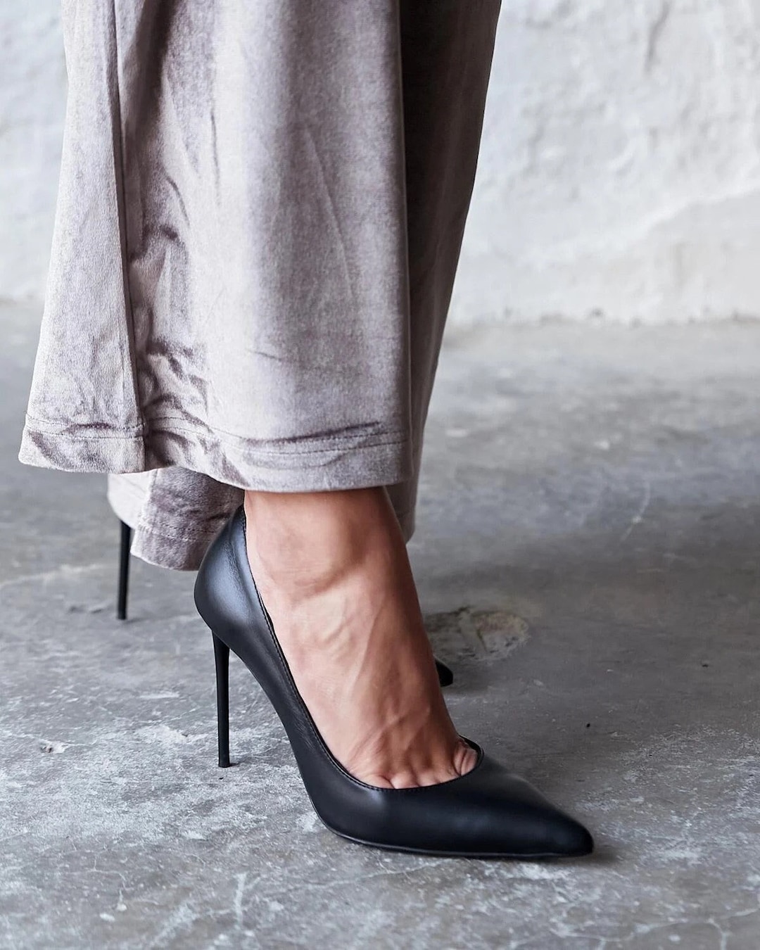 10 Cm Heels Stiletto Pumps,genuıne Leather Stiletto,bridal Shoes ...