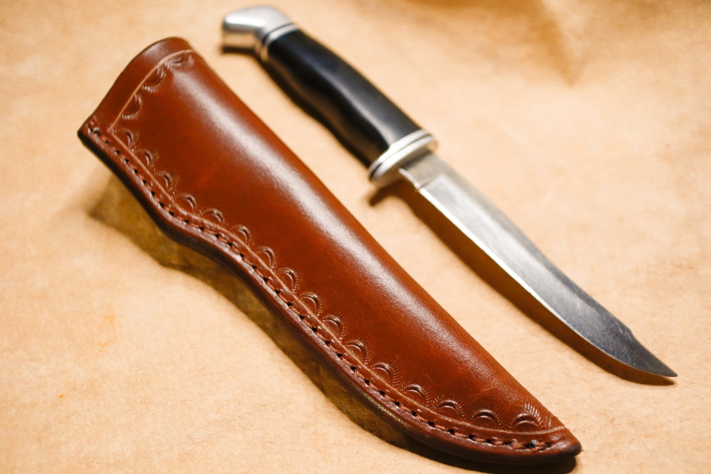 Custom Leather Sheath for Buck 105, Sog Seal Pup, Golden Spike - Etsy