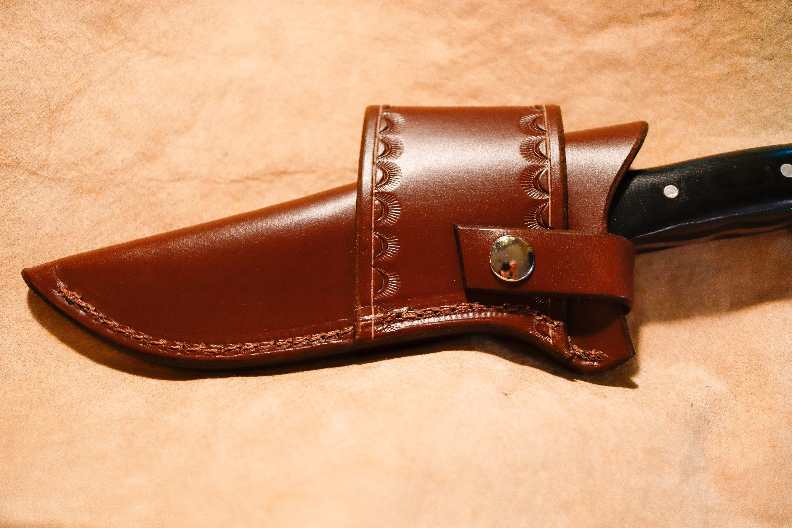 Custom Leather Crossdraw Sheath for Buck 124 - Etsy