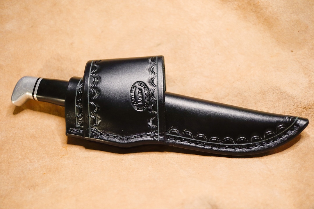 Custom Leather Crossdraw Sheath for Buck 105, Sog Seal Pup, Golden ...