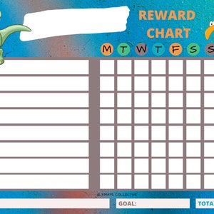 Dinosaur Reward Chart for Boy, Chore Chart for Boy, Instant Download ...