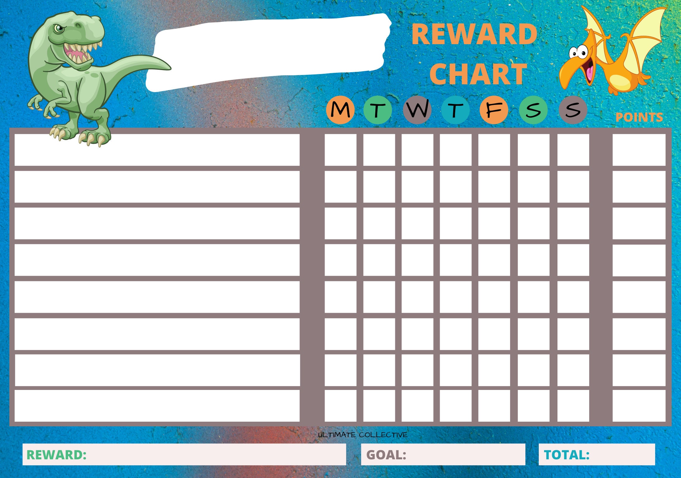 Dinosaur Reward Chart for Boy Chore Chart for Boy Instant | Etsy