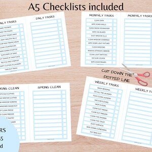 Editable Cleaning Checklist, Weekly, Monthly, Cleaning Checklist ...