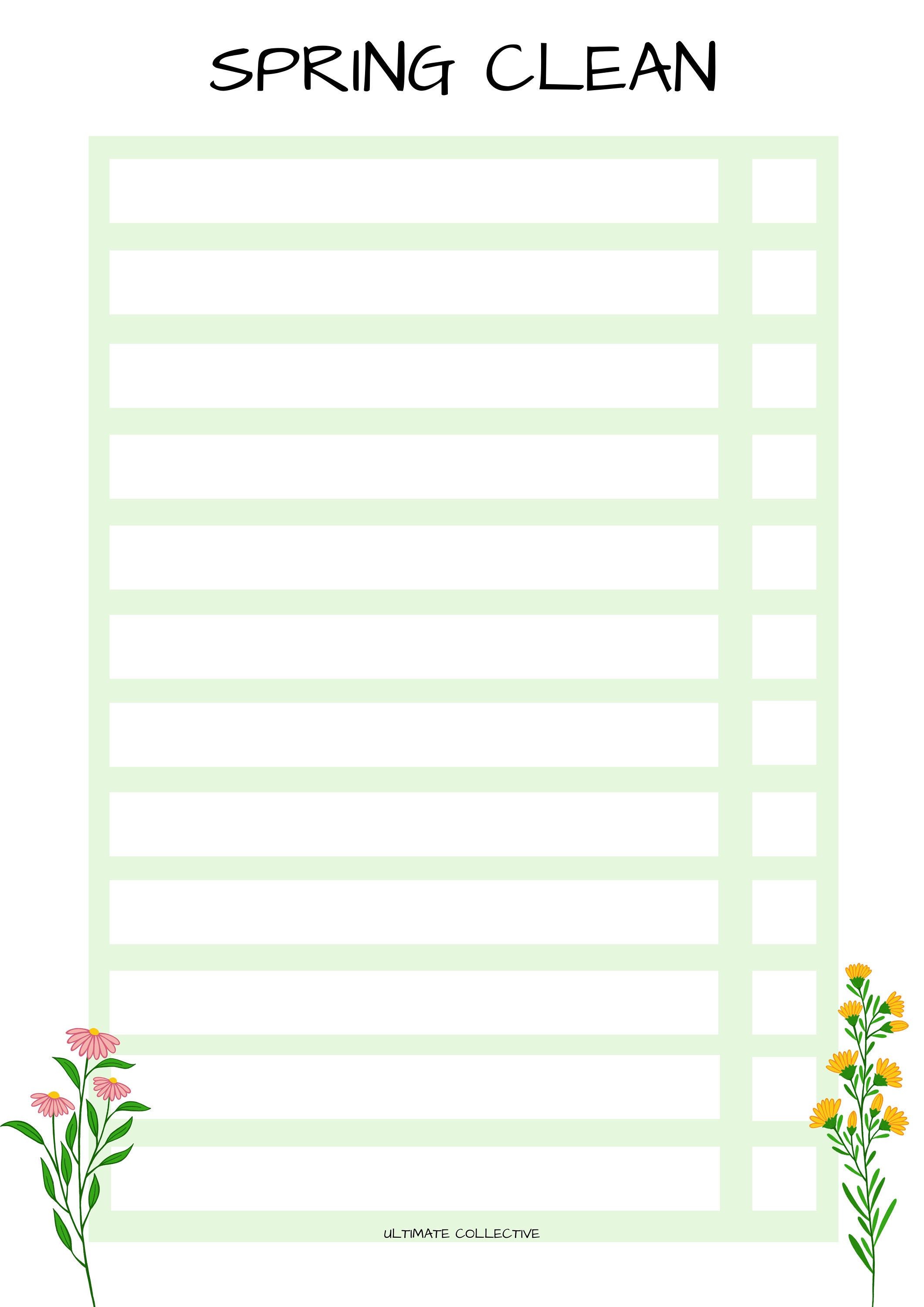 Editable House Cleaning Checklist Daily Cleaning Checklist to Do Lists ...